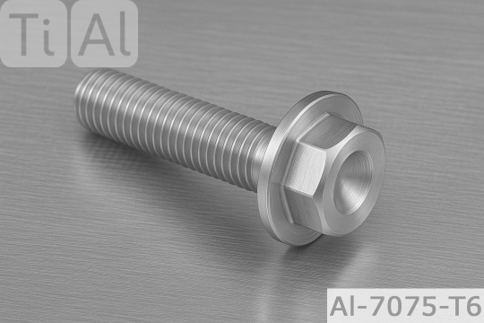 Alu Schrauben | Silber / Natur | M6 | Sechskant mit Flansch